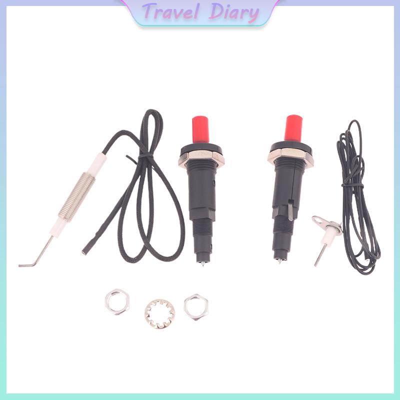 1 Out 1/2 Piezo Spark Ignition Set With Cable 50/100CM Long Push ...