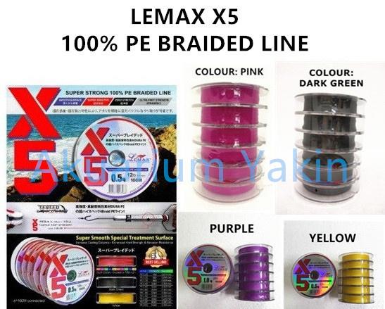 4077 LEMAX X5 100M PE BRAIDED LINE SUPER STRONG FISHING DARK - TikTok ...