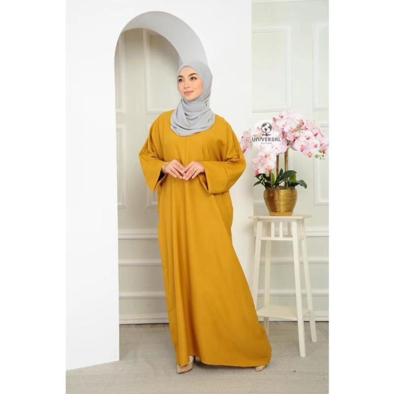 Kaftan Moden Free Saiz Italian Crepe - Baju Muslimah Ironless, - TikTok ...