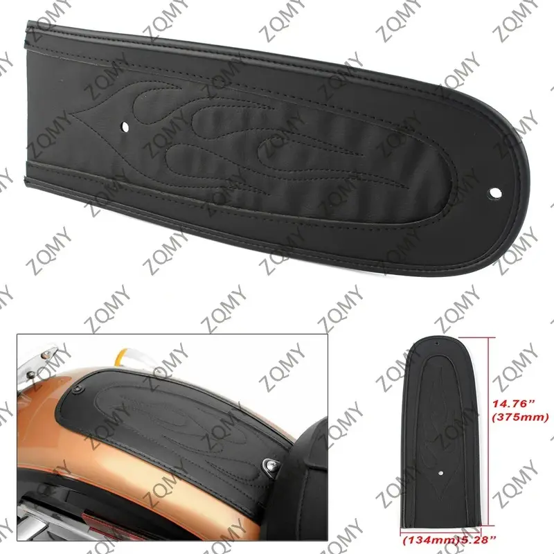 Motorcycle Flame Stitch Leather Rear Fender Bib For Harley Dyna 2006 ...