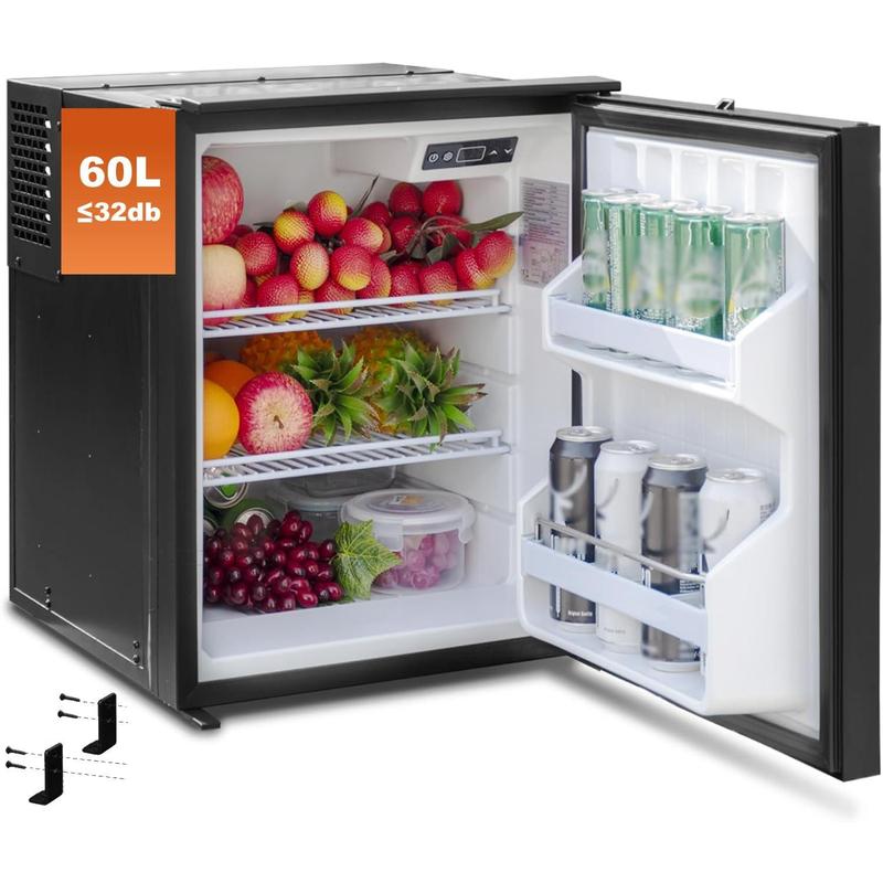 SMETA Mini Fridge RV Refrigerator 12v 24v DV Electric Cooler 2.1 cuft ...