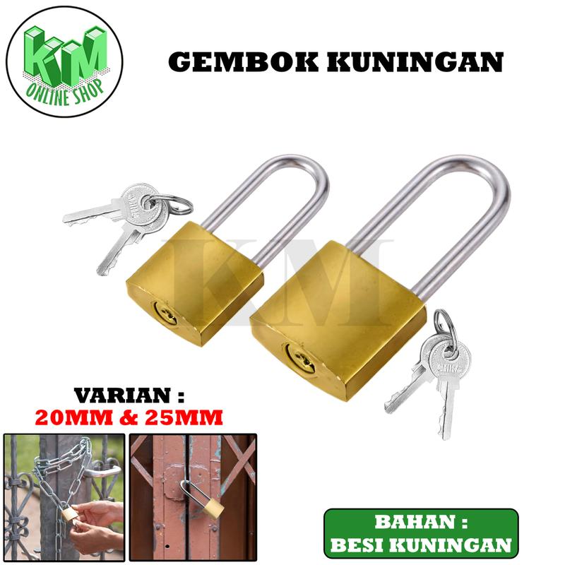 Gembok Kuningan Padlock Loker Lemari Tas Koper Pintu Gembok Kuning ...