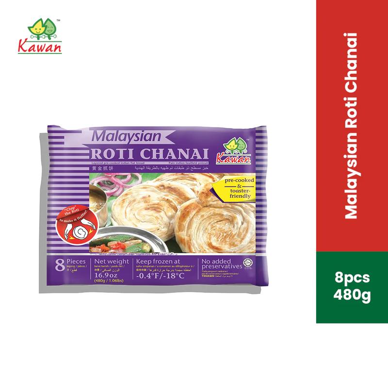 KAWAN Malaysian Roti Chanai / Roti Canai (8 pcs - 480g) - TikTok Shop ...
