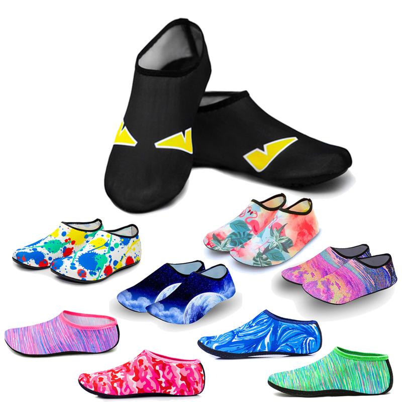 Men Women Kids Water Sport Beach Swimming Socks Thin Multi Prints ...