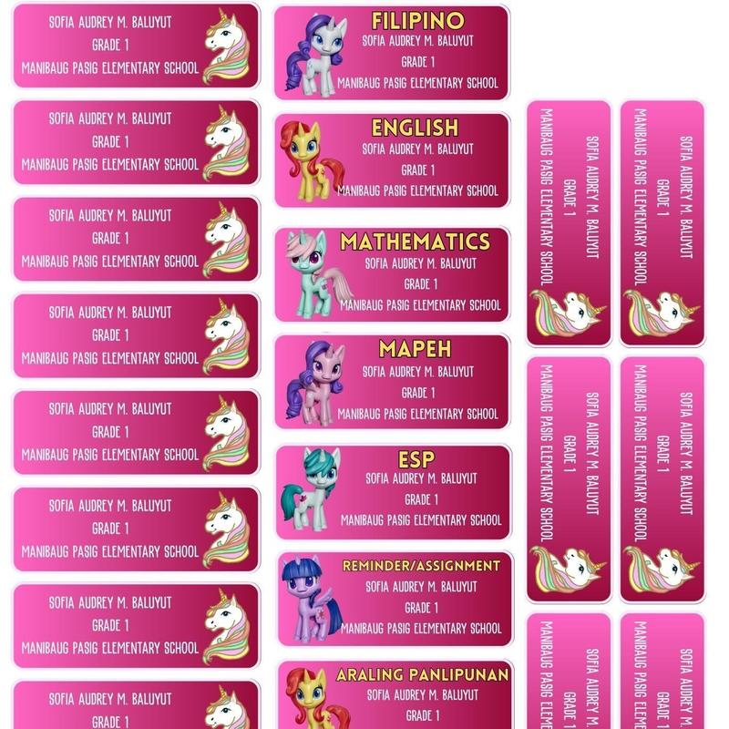 Customized Subject Sticker Labels Girl's Design - TikTok Shop Philippines