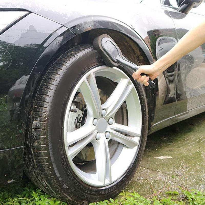 TYRE WAX SPONGE WITH BLACK LONG HANDLE Wheel Waxing Polishin - TikTok ...