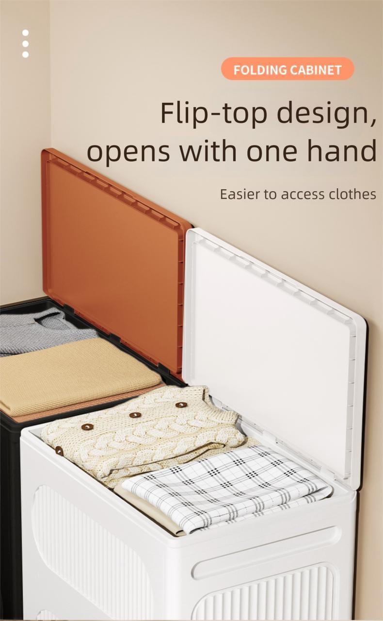 【DJ】60cm Plastic Storage Organizer Box With Lid & Wheels for Clothes ...