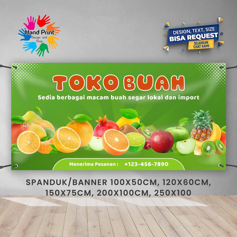 SPANDUK BANNER Toko Buah Segar Buah-Buahan Bisa Request Desain - Shop ...
