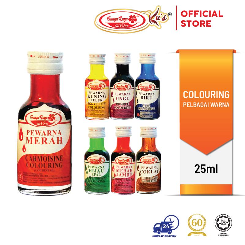 Pewarna Makanan / Liquid Food Colouring 25ml (Bunga Raya Ku's) - TikTok ...