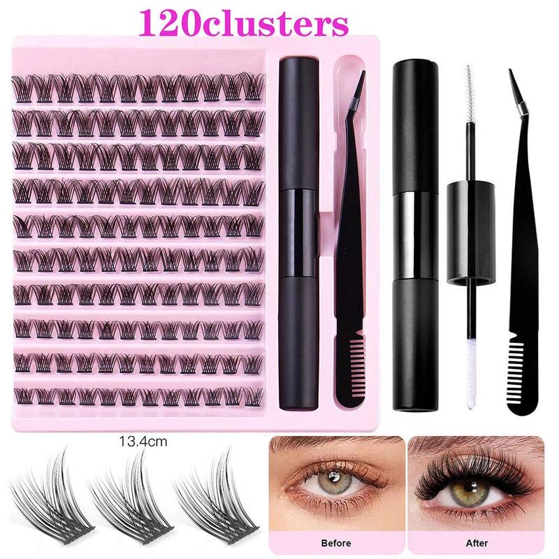DIY Wispy False Eyelash Kit with DoubleEnded Bond and Seal Tweezer ...