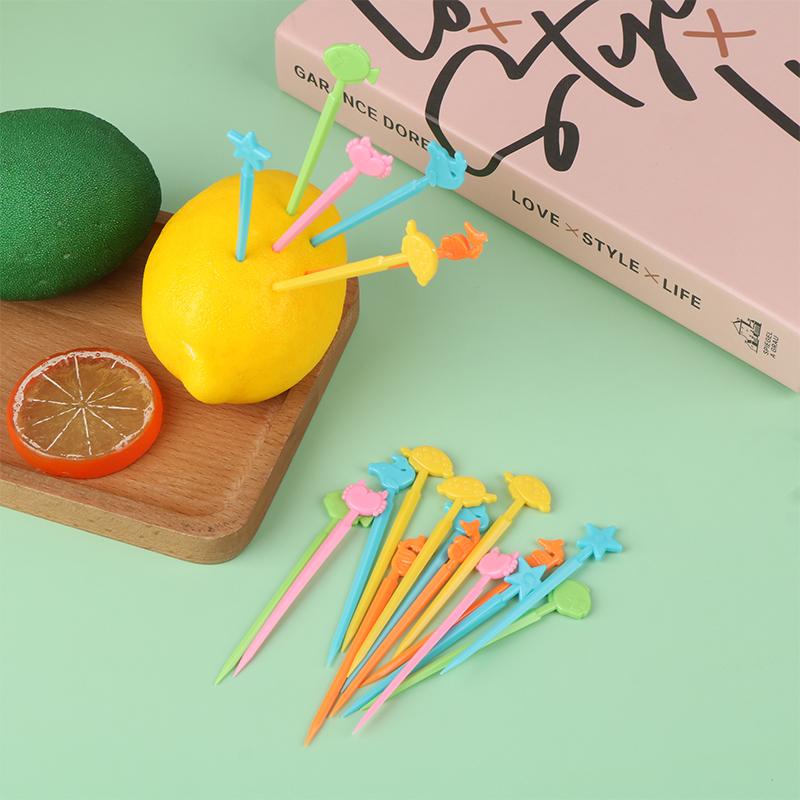 20Pcs/Set Cute Animal Food Toothpicks Mini Cartoon Toothpick - TikTok ...