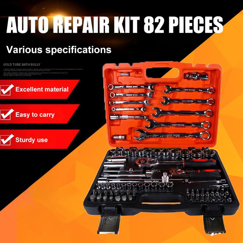 82/61/53/46 pcs Tool Box Car Motorcycle Repair Set Hand Tool - TikTok ...