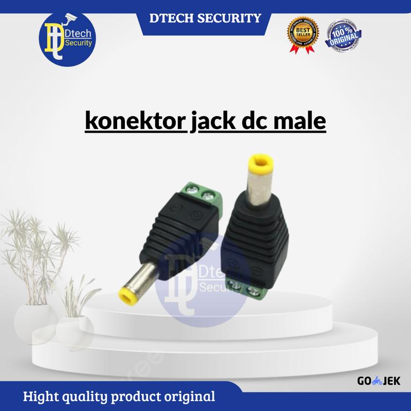 JACK DC MALE CCTV/ KONEKTOR JACK DC MALE BEST PRODUK KUALITAS BAGUS ...