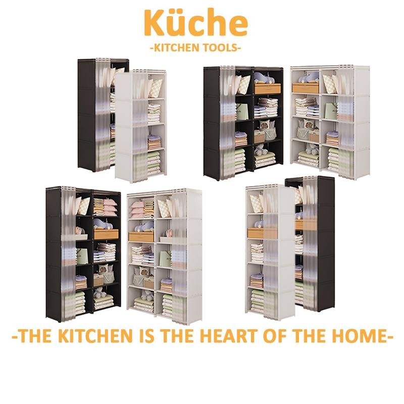 KUCHE Household Rental Dormitory Curtain Wardrobe Bedroom Simple ...