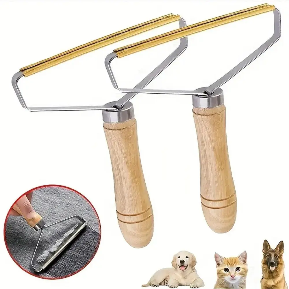 Pet Hair Removal Tool, 1 Piece Wooden Handle Lint Remover, Cats and ...