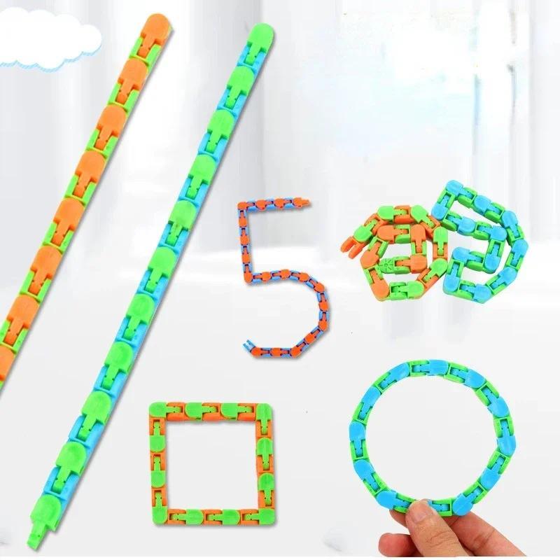 1pc Wacky Tracks Snap and Click Fidget Toys Kids Autism Snak - TikTok ...