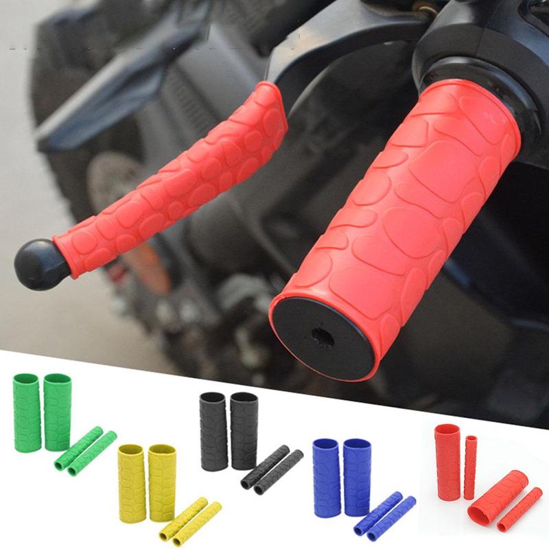 4PCS Motorcycle Lever Grip Rubber Cover Anti-skid Silicone Brake ...