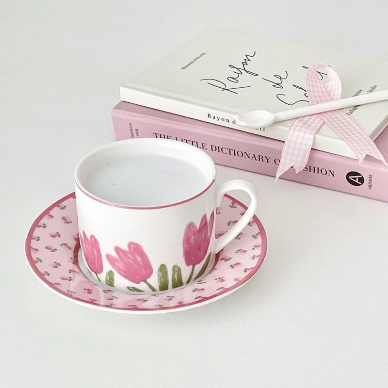 [Ready Stock] Ins style tulip ceramic mugs / coffee milk tea - TikTok ...