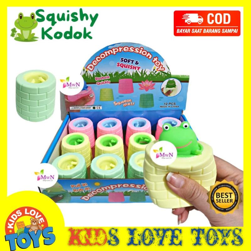 MAINAN ANAK SQUISHY POP UP FROG KATAK KEROPIKA / MAINAN ANAK SQUISHY ...