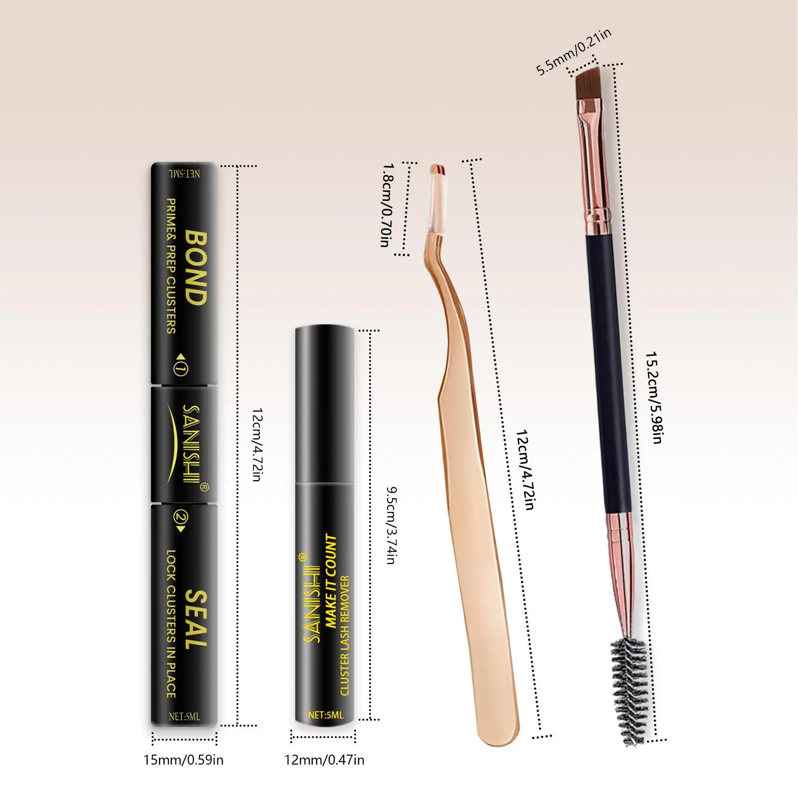 Individual Lash Extensions Kit, 1 Set Eyelash Extension Kit Including Separated Fluffy Curl ...