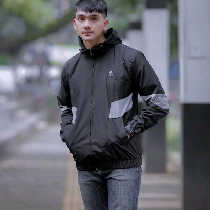 Jaket casual perasut pria waterprof simple elgan Setrip Santai ...
