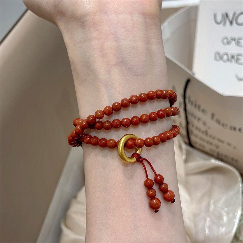 Gelang Tangan Berbilang Bulatan Batu Akik Merah Alamiah, Bahan - TikTok ...