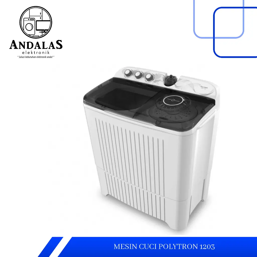 MESIN CUCI POLYTRON 2 TABUNG 12KG PWM1203 / PWM 1203 GARANSI RESMI ...