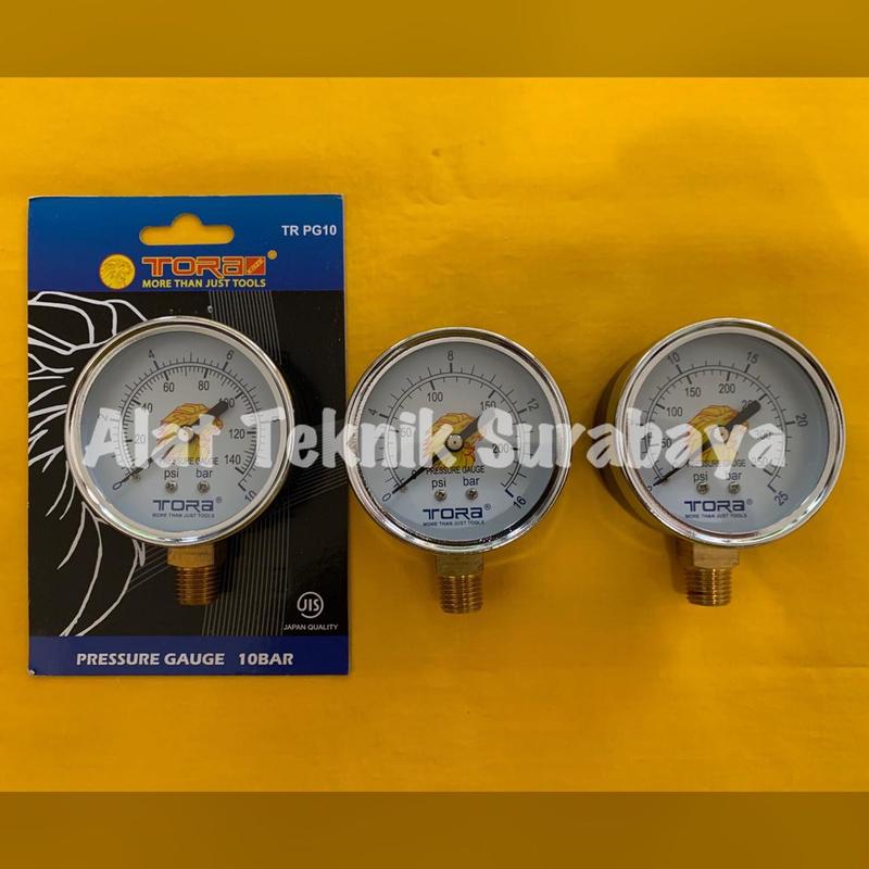 PRESSURE GAUGE TORA 10 / 16 / 25 BAR MANOMETER / METERAN ANGIN - Shop ...