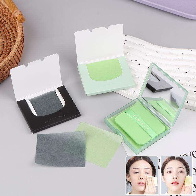 Oil Blotting Sheets With Makeup Puff 100pcs Matting Face Wipes - TikTok ...