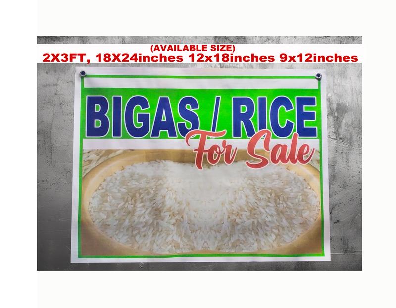 Tarpaulin Signage BIGAS / RICE For Sale Available in different - TikTok ...