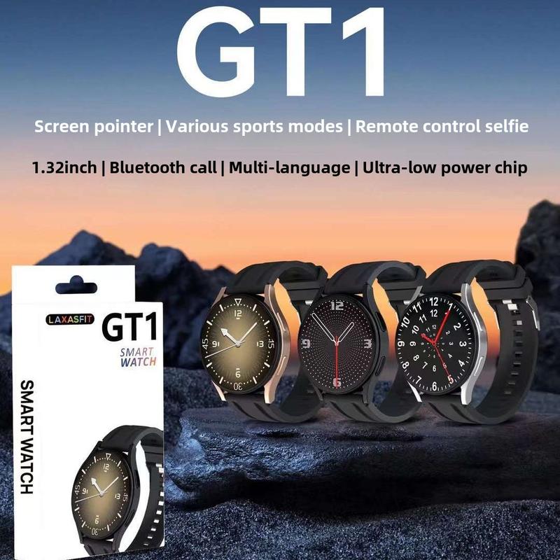 "Cross-Border GT1 Smartwatch: Round 1.32" Screen, Bluetooth Calling ...
