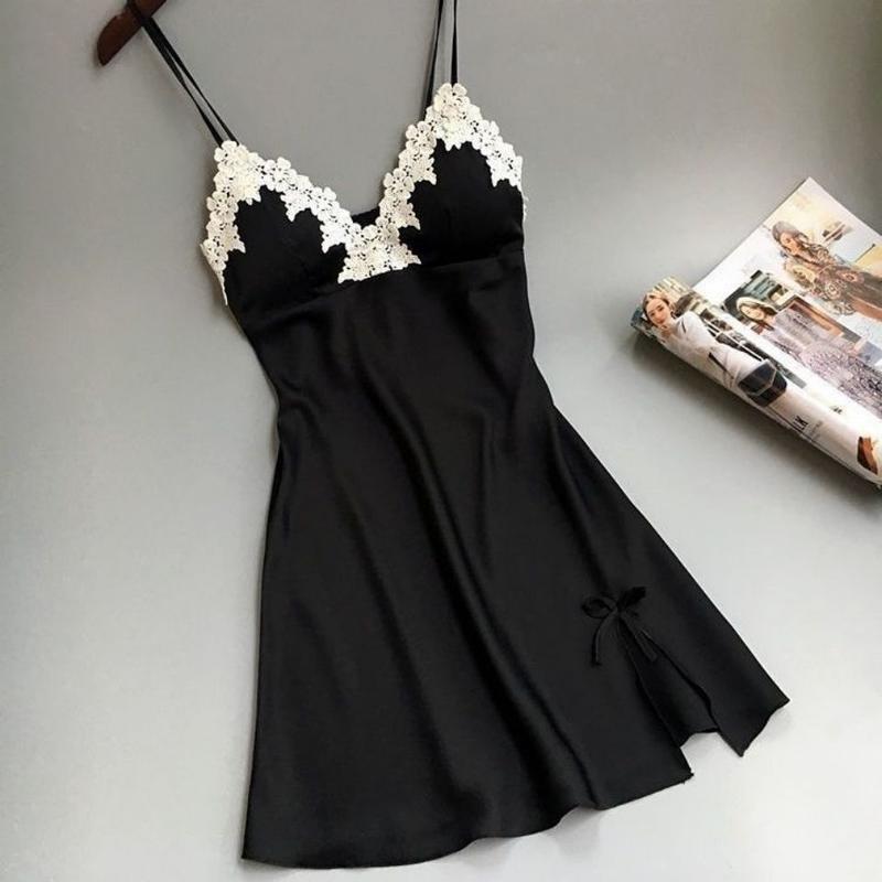 Piyama Seksi, Baju Tidur Suspender Wanita, Skirt Pendek Renda, - TikTok ...
