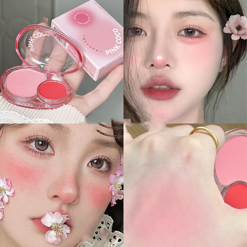 Pemerah Pipi Dua Warna, COCO Merah Jambu, Kemasan Pusam, Menyerlahkan ...