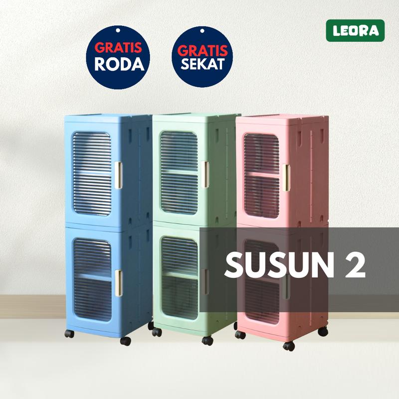 LEORA 2 SUSUN Lemari Leora lemari portable lemari lipat lemari - Shop ...