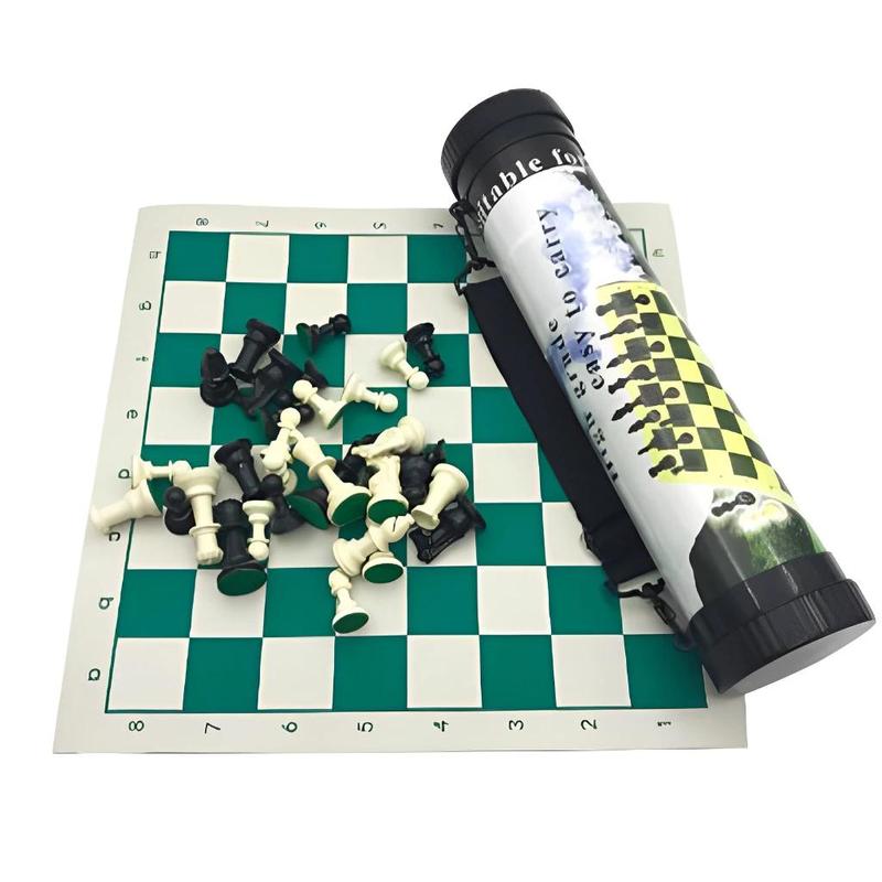 Set Catur untuk Kejohanan Gulung Tikar Catur Kulit Tiruan dengan ...