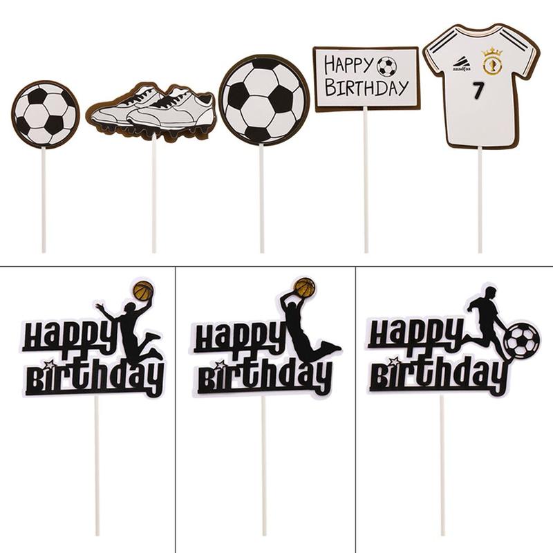 Topper kek cawan, bekalan, kebaharuan, hiasan kek, bola keranjang ...