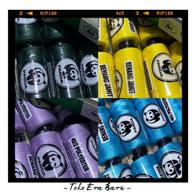 BENANG JAHIT POLYESTER 500 YARD MERK PANDA ISI 12 PCS - Shop | Tokopedia
