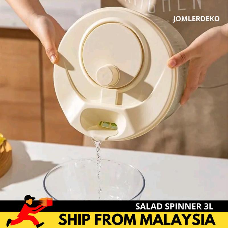 Salad Spinner Spin Basket Alat Dapur Mengeringkan Sayur-sayuran ...