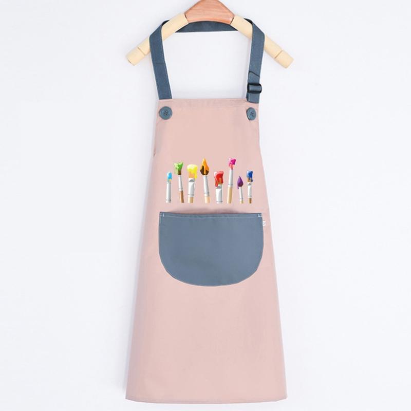 Apron Kalis Air, untuk Kanak-kanak, Saiz Besar, Sesuai untuk Melukis ...