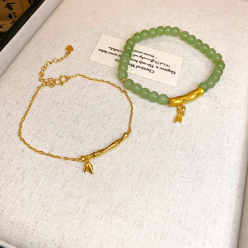 Gelang Bunga Buluh Berkaca, Gaya Cina Baru, Emas Aluvial, Personaliti ...