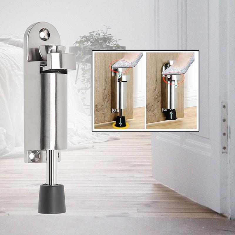 Door Foot Stopper Holder Floor Stop Buffer Gate Stay Catch Latch ...
