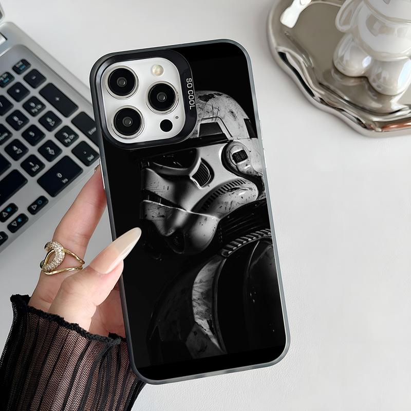 S-Star W-wars R-R2D2 Phone Case IMD Color Silver Shell For IPhone 16 15 ...