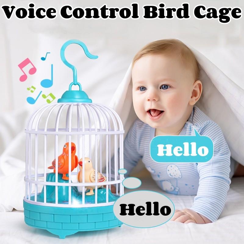 Voice Control Electronic Birds Cage Toy Simulation Parrot Cage - TikTok ...