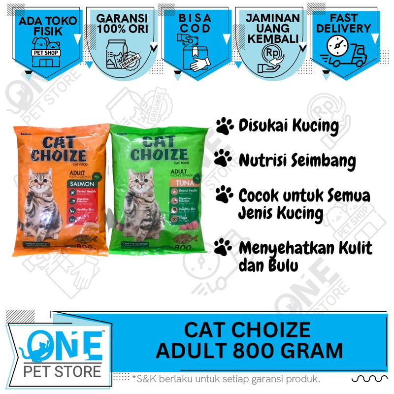 Cat Choize Adult Cat Food 800gr / Tuna Salmon / Makanan Kucing - Shop ...