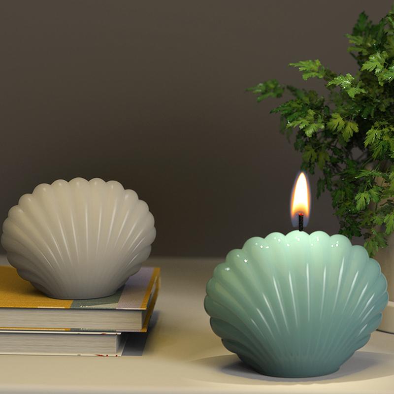 DIY Candle Silicone Mould 3D Sea Shell Shape Aromatherapy Candle ...