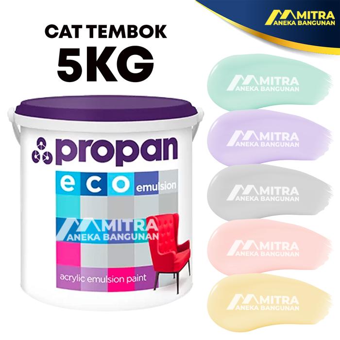 Jual CAT TEMBOK INTERIOR PROPAN ECO EMULSION 5 KG / WARNA PASTEL TOSCA ...