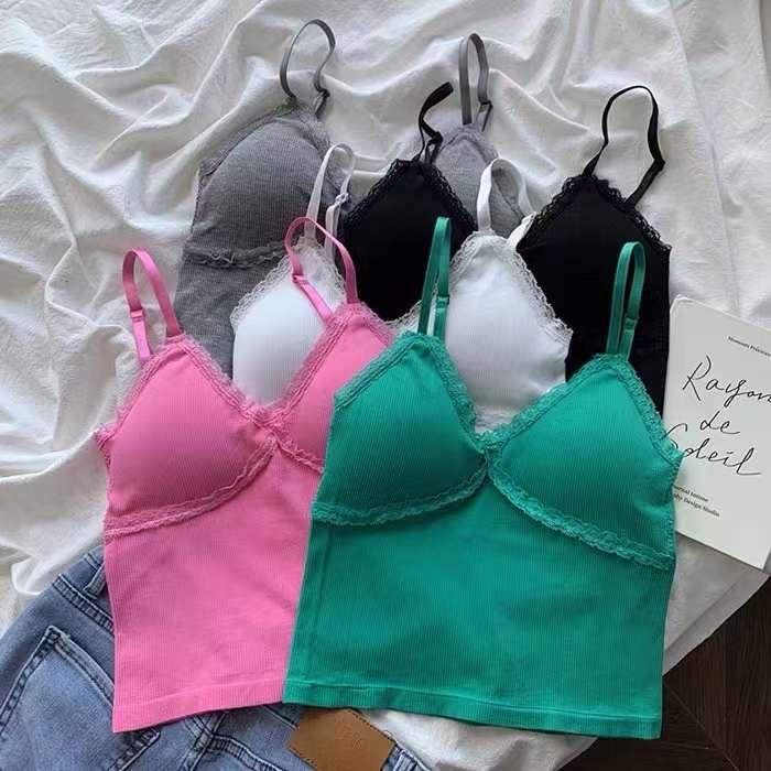 7533COD INS Korean Style Top Women's V- Vest with Chest Paps - TikTok ...