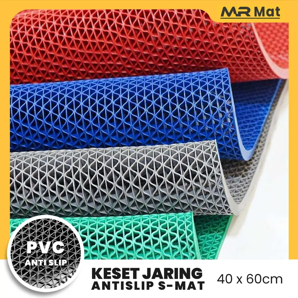 MR MAT Keset Lantai Kamar Mandi Anti Slip 40x60 cm Keset PVC Anti Licin ...