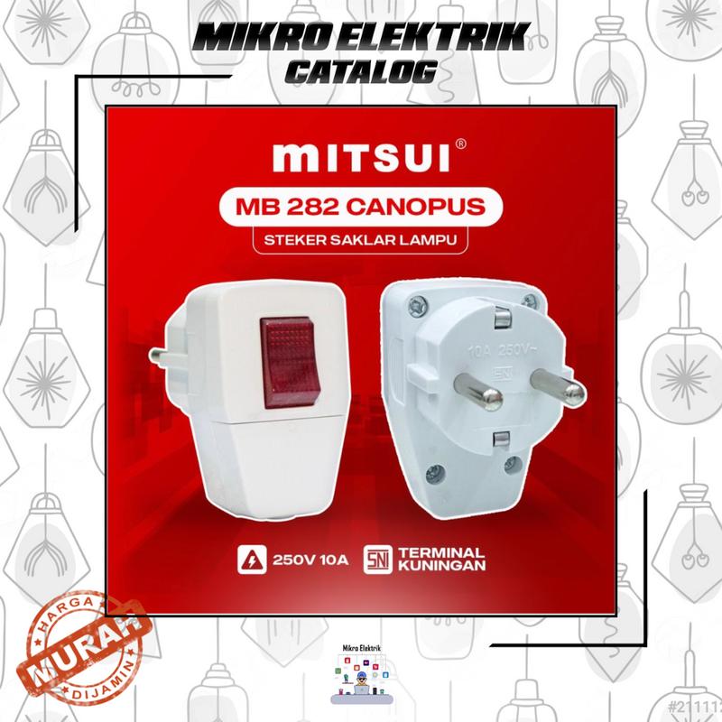 Steker Lampu CANOPUS Mitsui MB 282 Saklar - Shop | Tokopedia