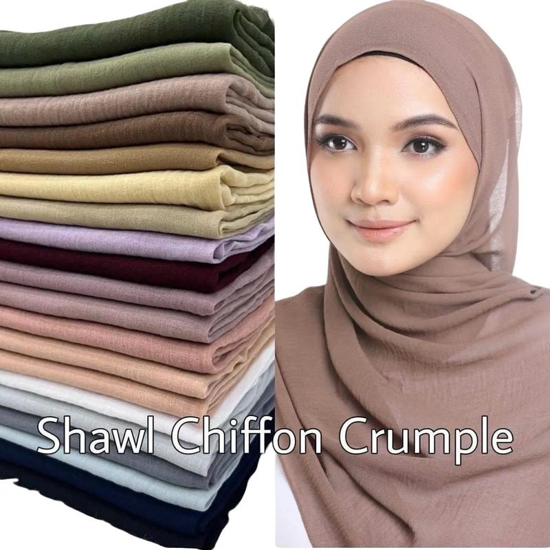 Shawl Crumple Ironless Pashmina Muslimah Jersey - TikTok Shop Malaysia